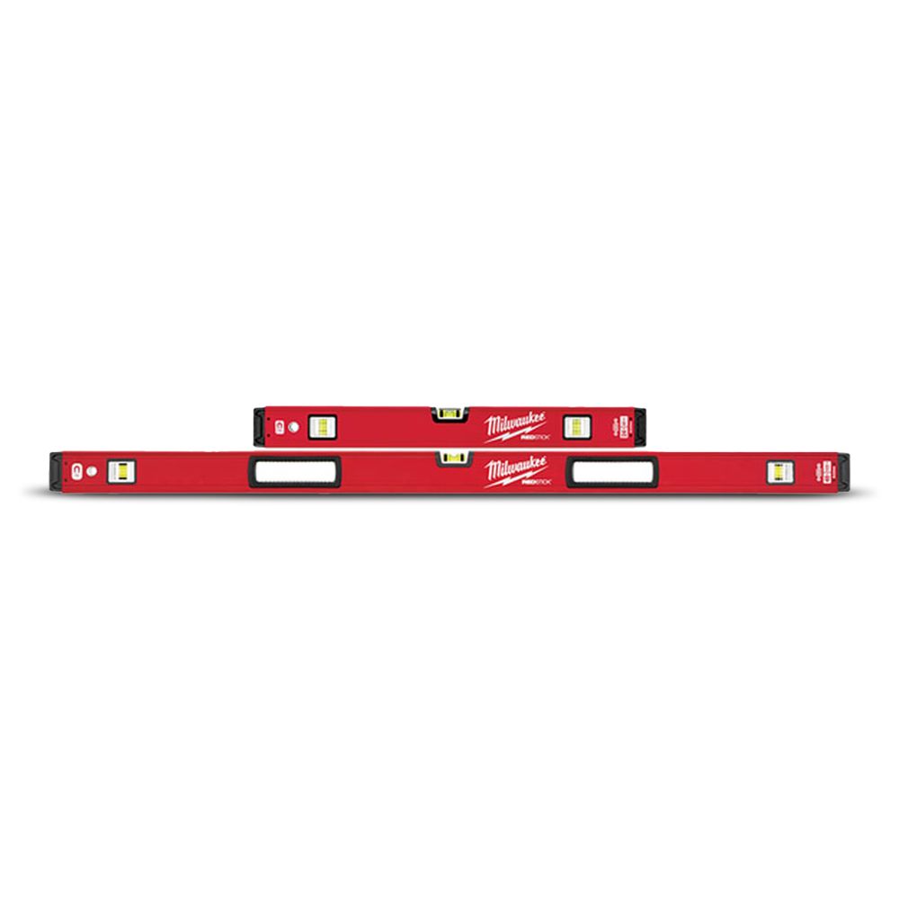 Milwaukee MLBXS48 600mm/1200mm (24"/48") REDSTICK™ Box Level Set