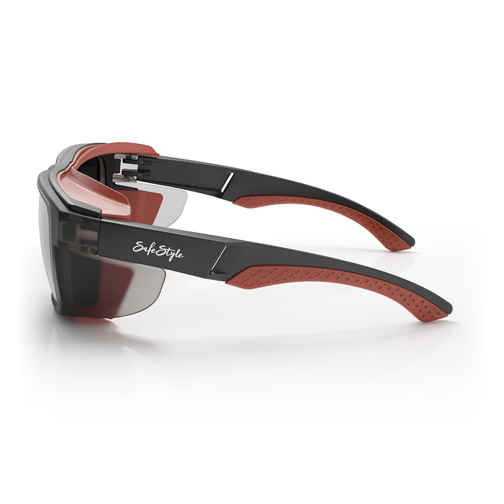 SafeStyle SPCO1-0001 Converts Matte Graphite Red Frame Grey Polarised Lens