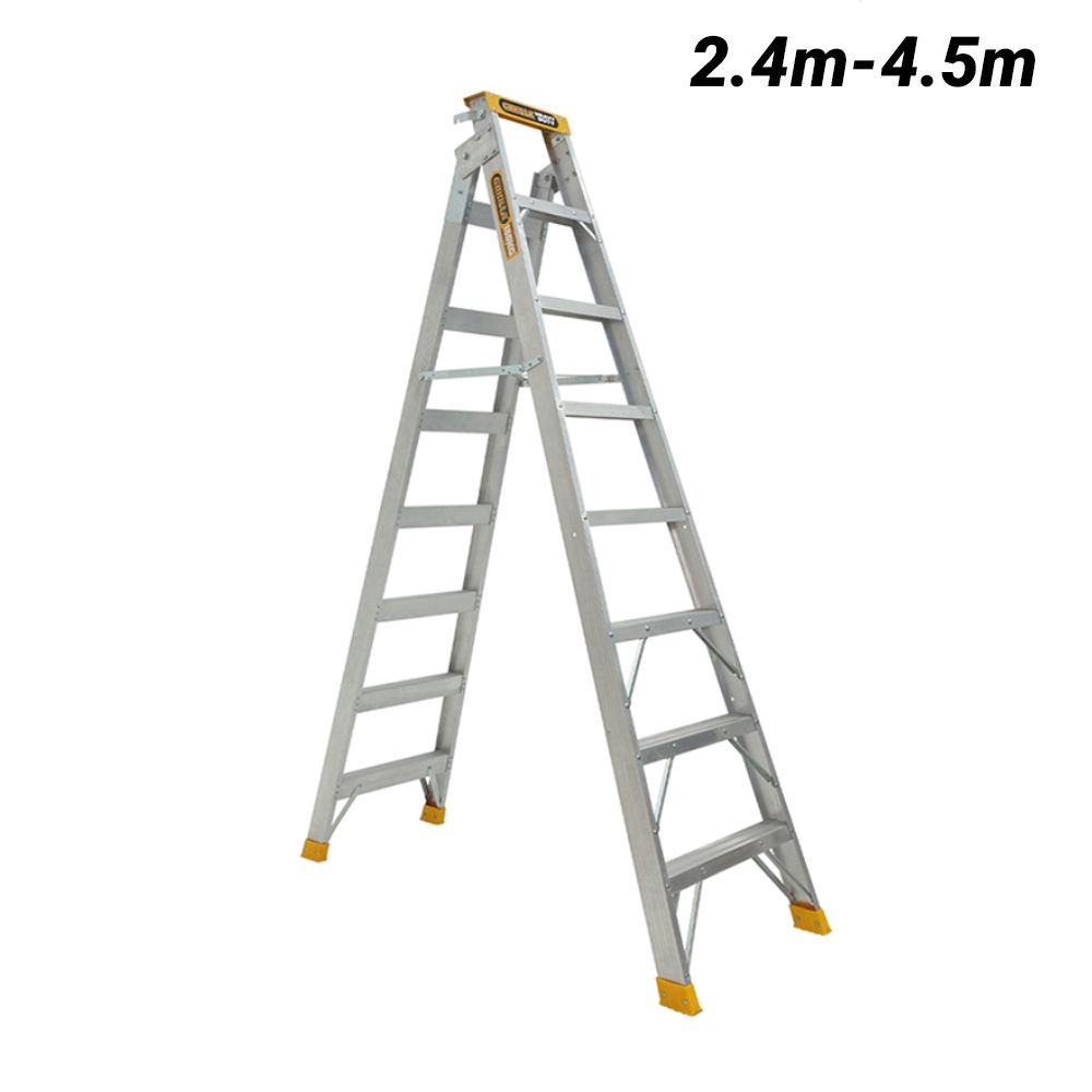 Gorilla DM008-HD 2.4m-4.5m 180kg Dual Purpose (Double Sided) Heavy Duty Industrial Aluminium Ladder