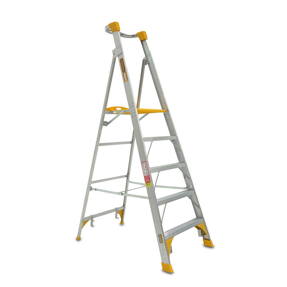Gorilla PL005-HD 1.5m 180kg Heavy Duty Industrial Platform Aluminium Ladder
