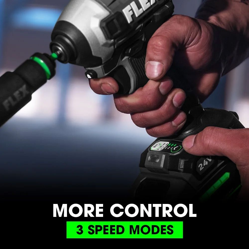 Flex FXA1371A-2C 24V 5.0Ah Li-ion Cordless 1/4" Hex Quick Eject Impact ...