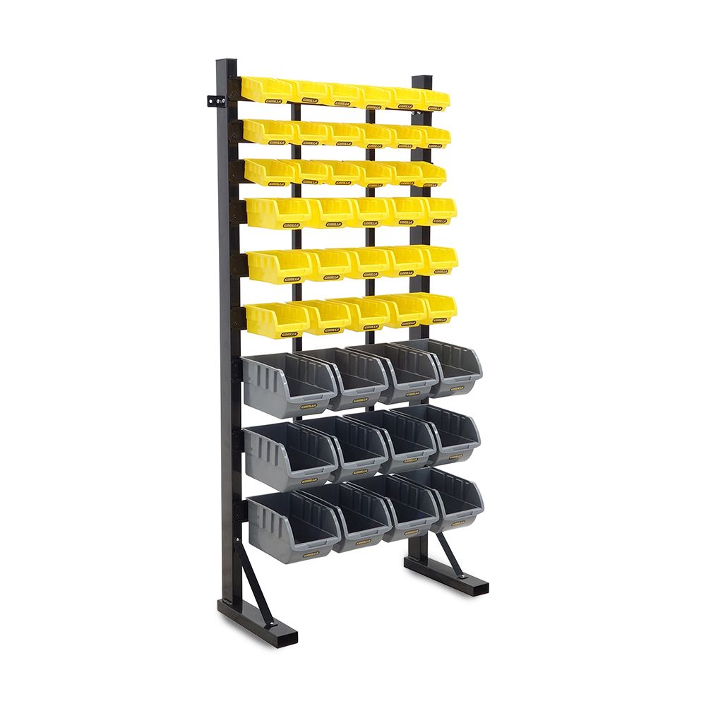 Gorilla GSR-SGL-SET Single Sided Storage Rack with Bins