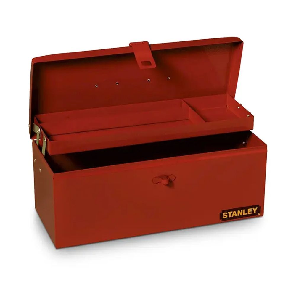 Stanley 92-063 Large Single Compartment Tool Box with Cantilever Tray