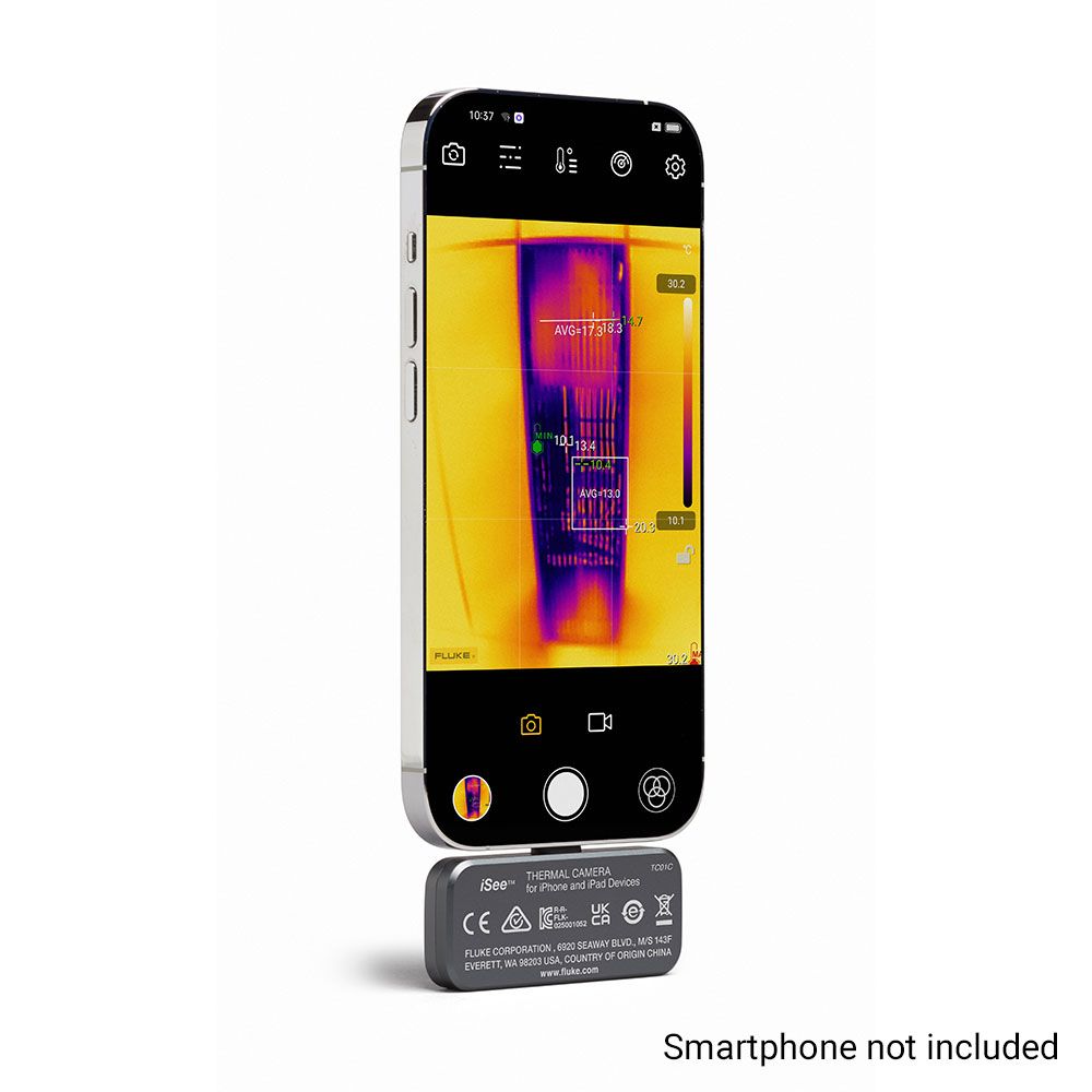 Fluke TC01C (6107233) iSee Thermal Camera 256 x 192 IR Resolution suits ...