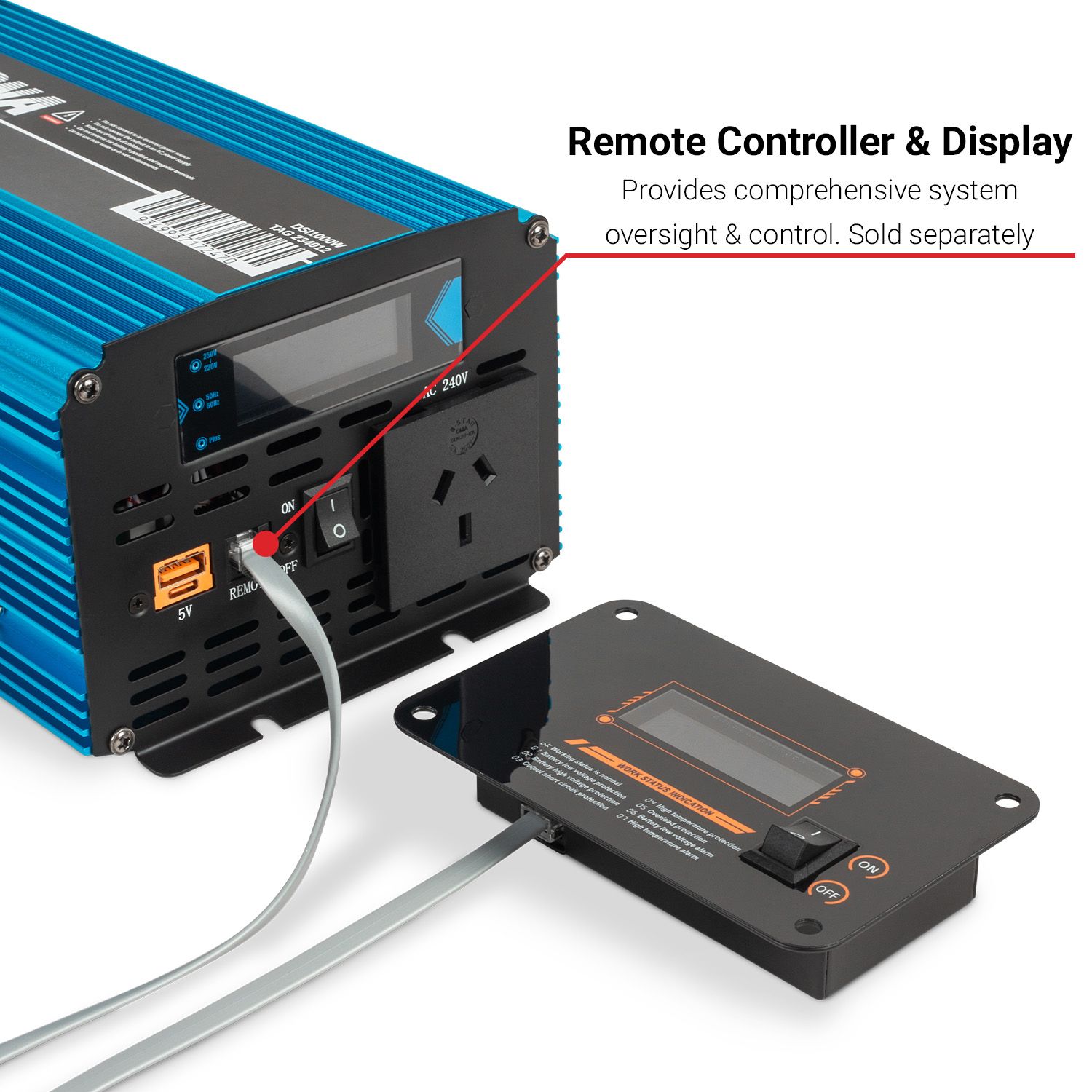 Daytona DSI1000W 1000W 12V to 240V Pure Sine Wave Inverter