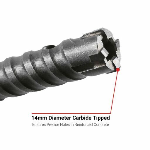 MAGNUS MAG14300 14mm X 300mm SDS Plus ReBar Cutter Drill Bit