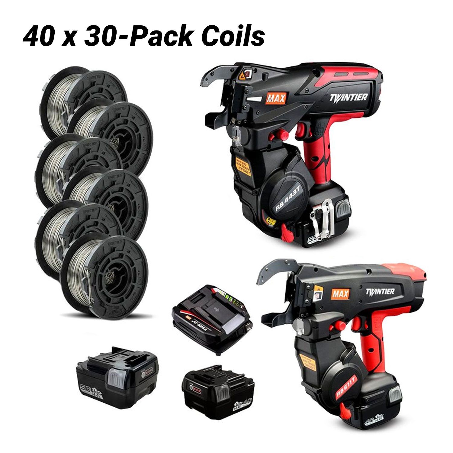 MAX MEGA-MAX-RB443-RB611 14.4V 4.0Ah/5.0Ah Li-ion Twin Tier Cordless ...