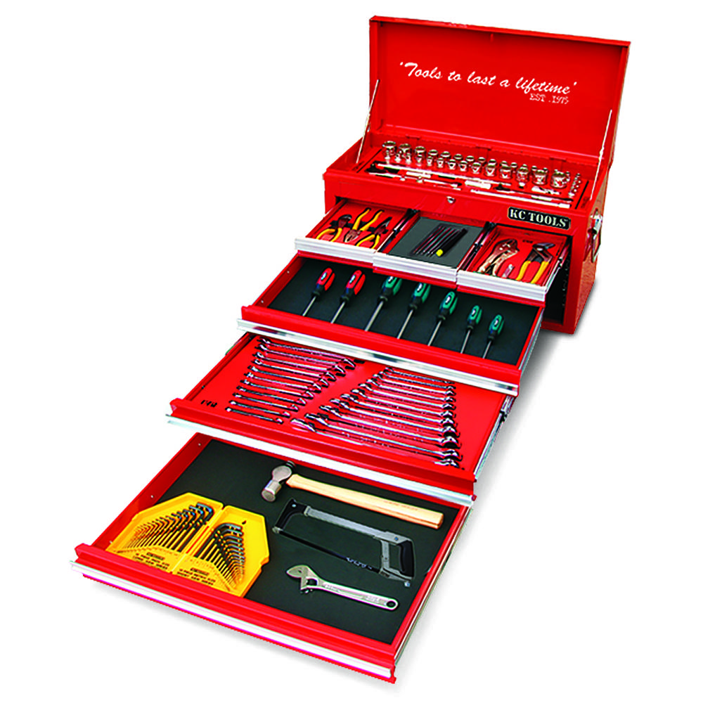 KC Tools ATK218BB 218pce Tool Kit In 6 Drawer Tool Box