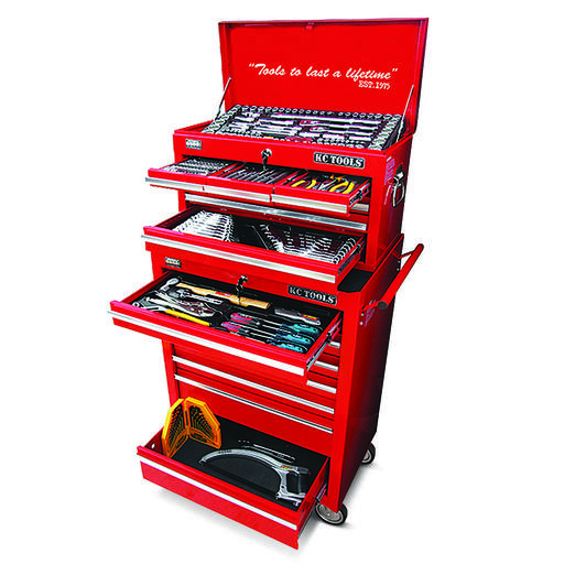 KC Tools ATK900 220pce Combination Box & Roll Cabinet Tool Kit