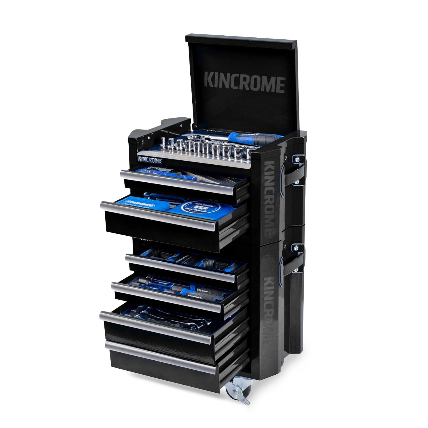 Kincrome K1940B 78pce CONTOUR Mini Workshop 6 Drawer 10" Black Tool Kit
