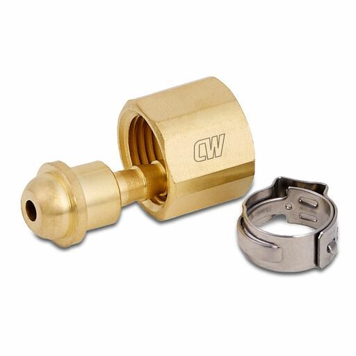 Cigweld CW689 5mm 5/8"-18 UNF RH BlueJet Hose Connection Kit with Clip