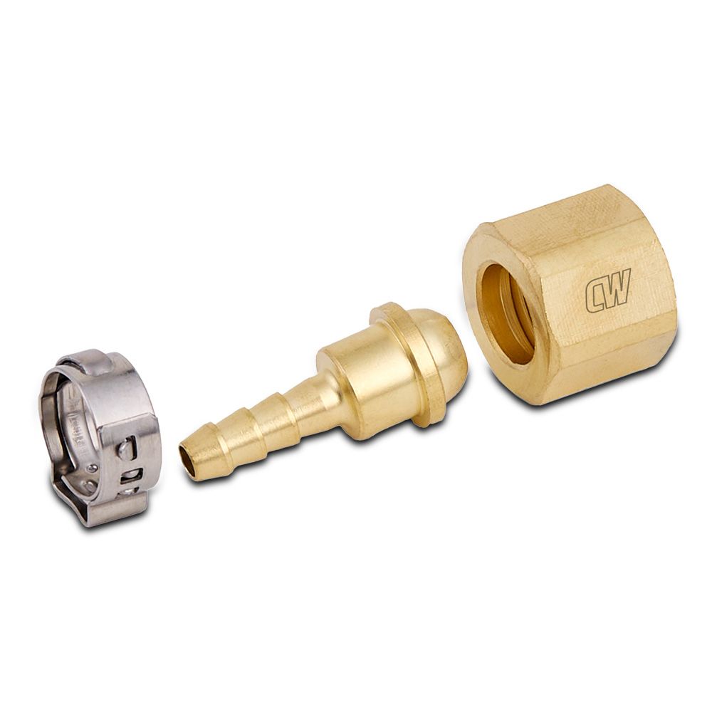 Cigweld CW689 5mm 5/8"-18 UNF RH BlueJet Hose Connection Kit with Clip