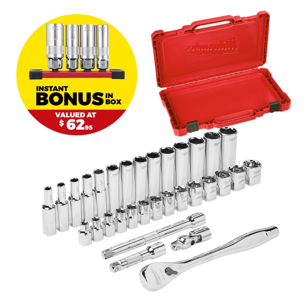 Milwaukee MRSS36 32pce 3/8" Drive Metric Ratchet and Socket Set with ...