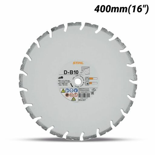 STIHL D-B10 (08350907053) 400mm (16") Diamond Blade Cutting Wheel ...