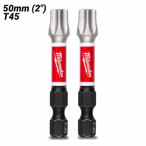[Pre-Order] Milwaukee 48326000 2-Pack 50mm (2") SHOCKWAVE T45 Torx ...