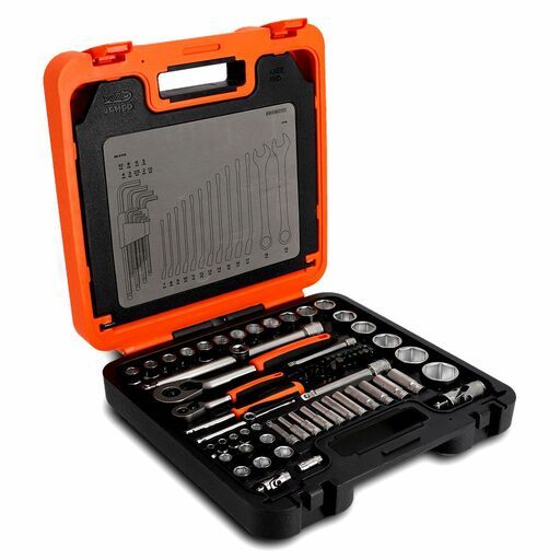 Bahco S98MC1H 98pce 1/4” and 1/2” Square Drive Socket and Deep Socket ...