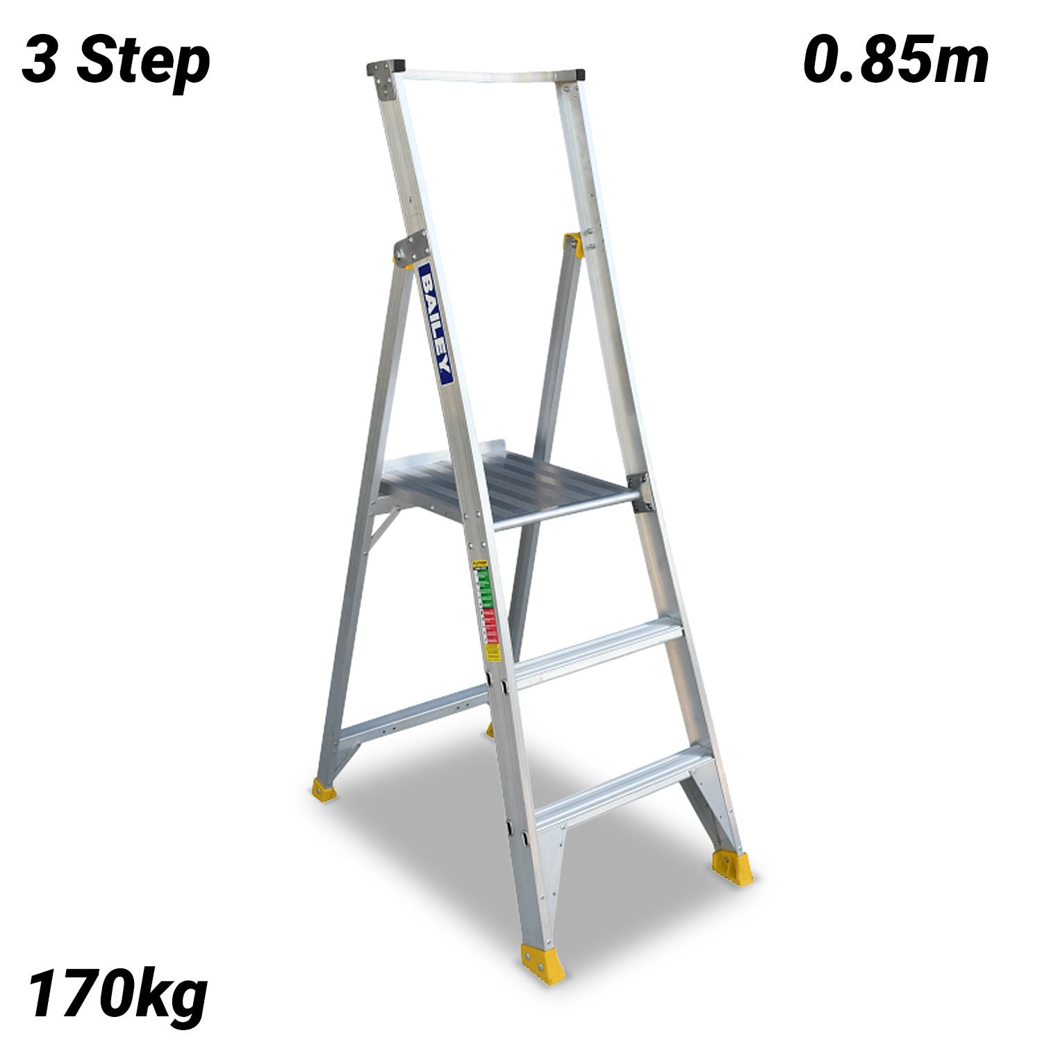 Bailey FS13939 170kg 0.85m Pro Aluminium 3-Step Platform Stepladder