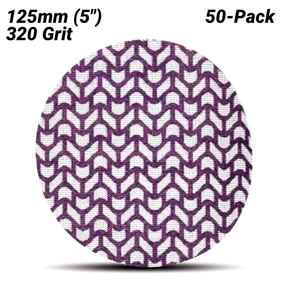 3M 50PKUU011345814 (39685) 50-Pack 125mm (5") 320 Grit Cubitron II 710W ...