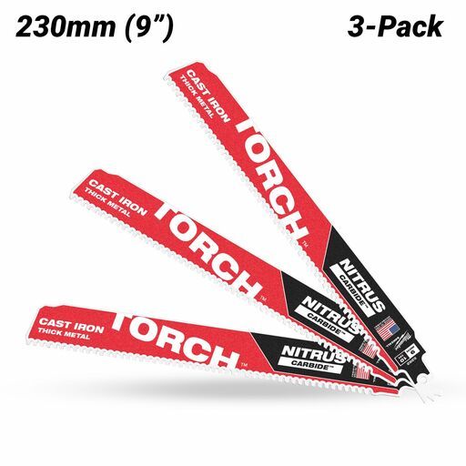 Milwaukee 48476352 3-Pack 230mm (9") SAWZALL™ The TORCH™ with NITRUS ...
