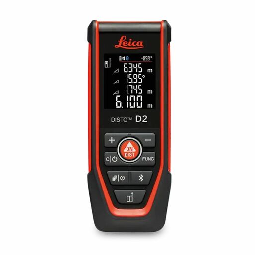 Leica DISTO D2 (LG986858) 150m Red Beam Distance Meter with Tilt Sensor ...