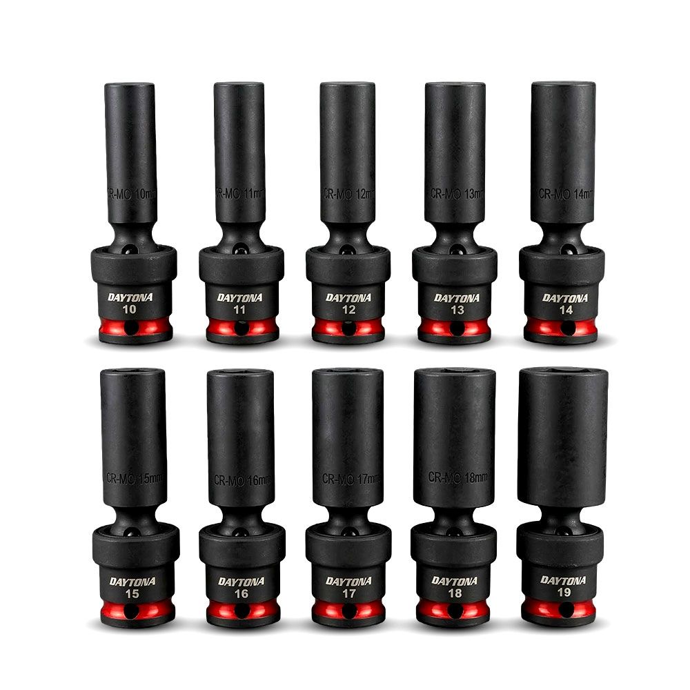 [Pre-Order] Daytona D12UISS 10pce 1/2" 10-19mm Universal Swivel Deep ...