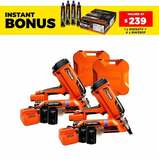 Paslode B50001 7.4V 2.0Ah Li-ion Impulse Coilmaster Cordless Nail Gun ...