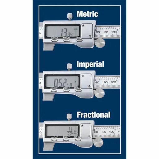 ITM TM610-115 150mm Digital Metric Imperial Fractional Vernier Caliper