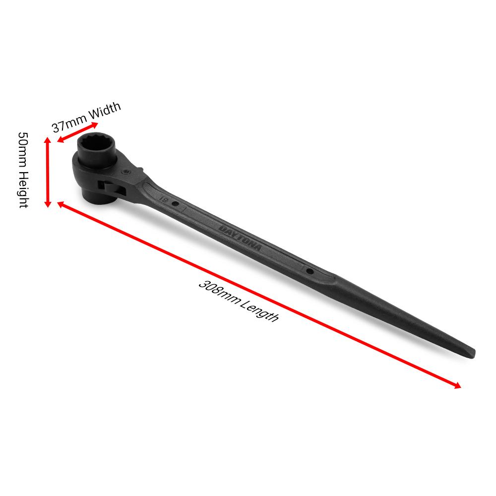 Daytona BOXPS1921 19mm x 21mm Black Finish Ratchet Podger