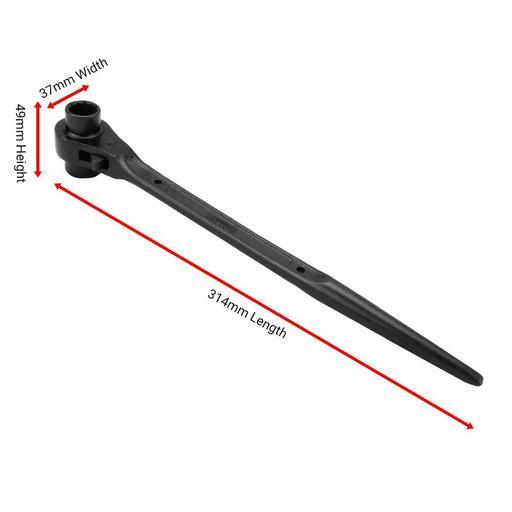 Daytona BOXPS1719 17mm x 19mm Black Finish Ratchet Podger