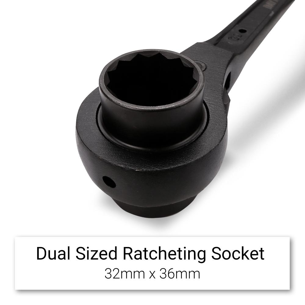 Daytona BOXPS3236 32mm x 36mm Black Finish Ratchet Podger