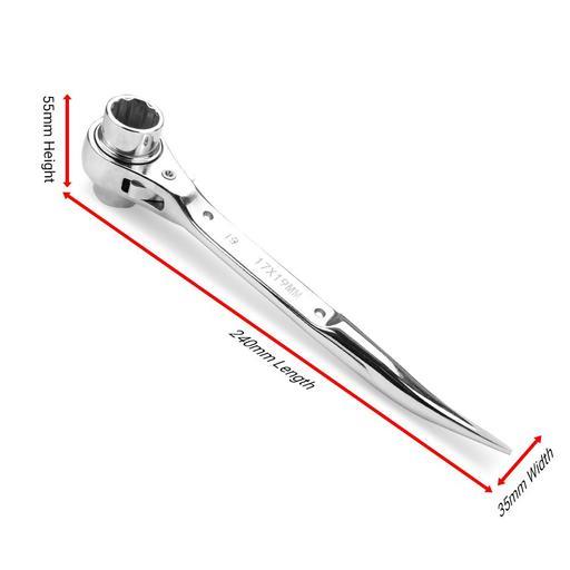 Daytona BOXPS1719S 17mm x 19mm Stubby Ratchet Podger