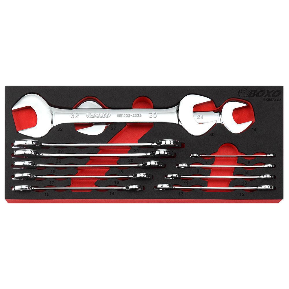 Boxo BOX743 743 Pce 17 Drawer Top and Bottom Mechanical Tool Kit On Wheels