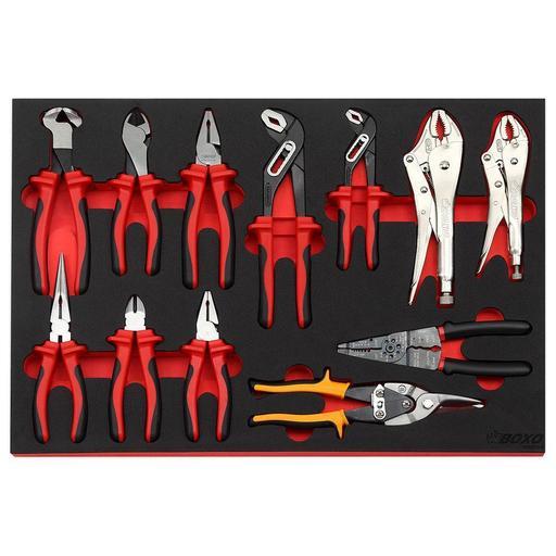 Boxo BOX743 743 Pce 17 Drawer Top and Bottom Mechanical Tool Kit On Wheels