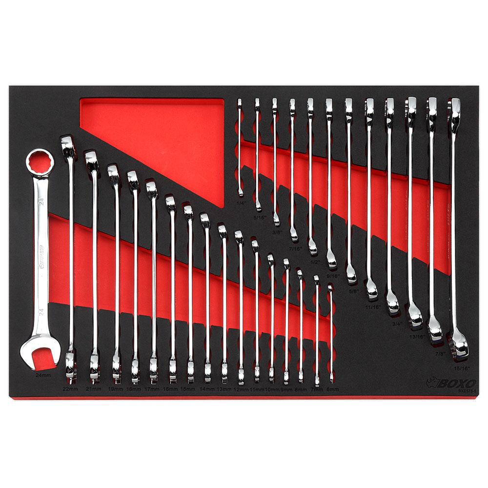 Boxo BOX743 743 Pce 17 Drawer Top and Bottom Mechanical Tool Kit On Wheels