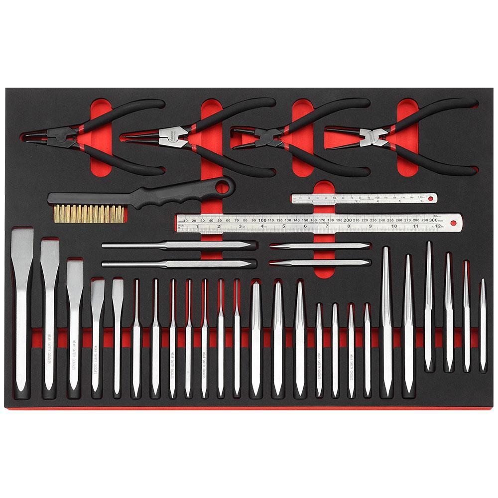 Boxo BOX743 743 Pce 17 Drawer Top and Bottom Mechanical Tool Kit On Wheels