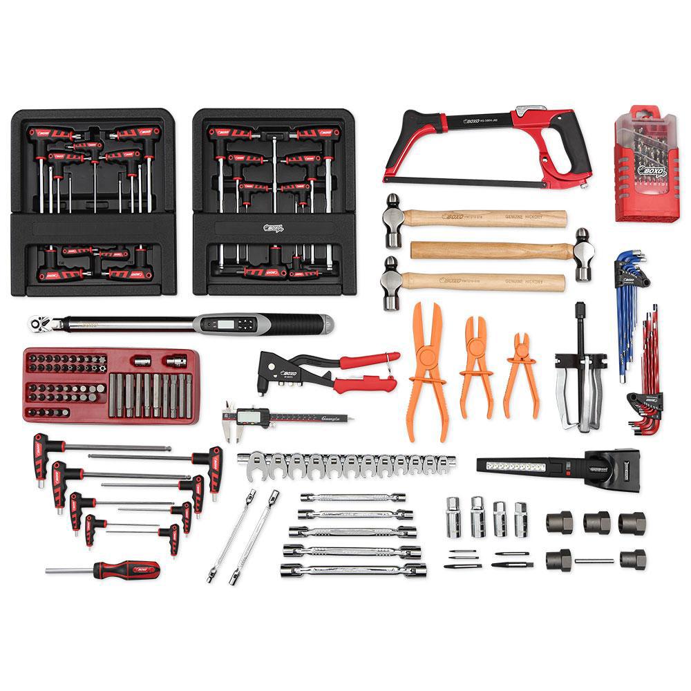 Boxo BOX743 743 Pce 17 Drawer Top and Bottom Mechanical Tool Kit On Wheels