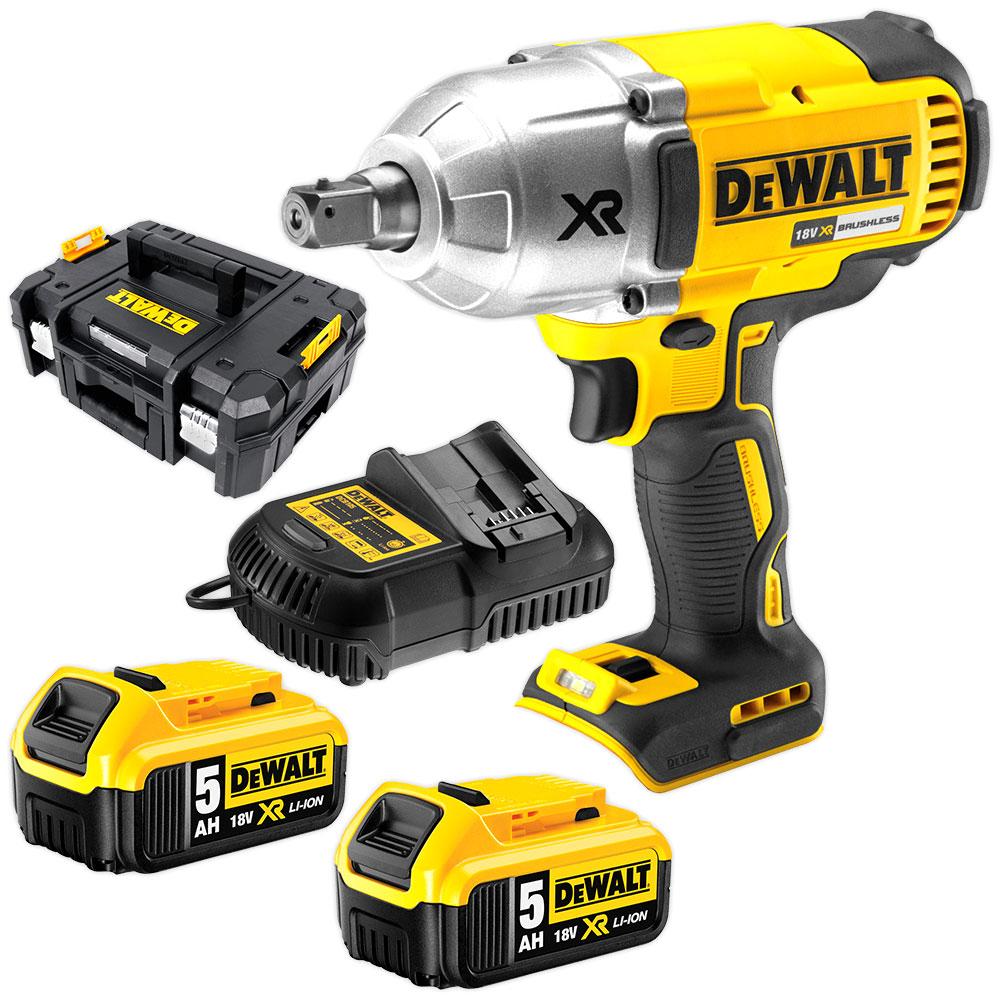 DeWalt DCF899P2-XE 18V 5.0Ah XR Li-ion Cordless Brushless High Torque Impact Wrench Combo Kit