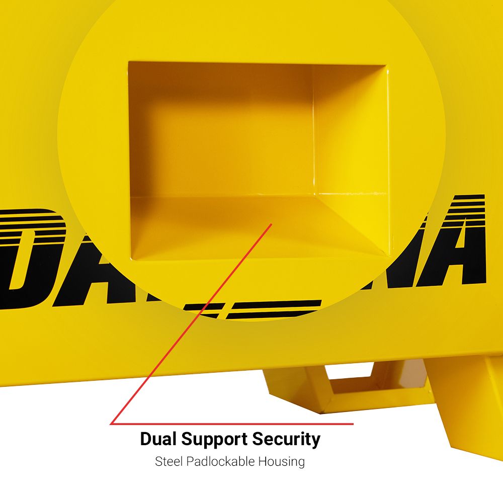 Daytona B445-W 812 x 483 x 445mm Yellow Steel Site Box With Caster ...