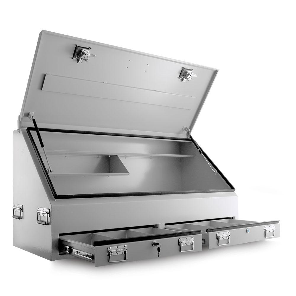 Daytona T1500 1500x600x750mm Steel Tilt Lid Ute Box with 2 Drawers