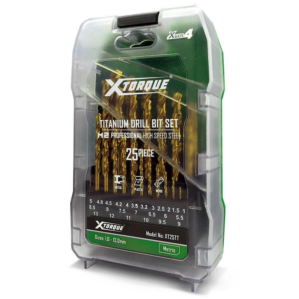 Xtorque XT25TT 25pce XGEN3 Professional HSS High Speed Steel Drill Bit Set