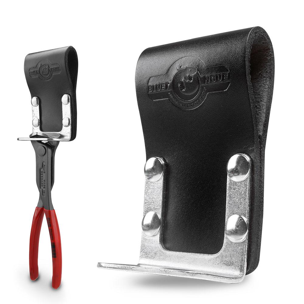 Bluetongue BLU4136 Black Leather Single Nips Holder with Steel Hook