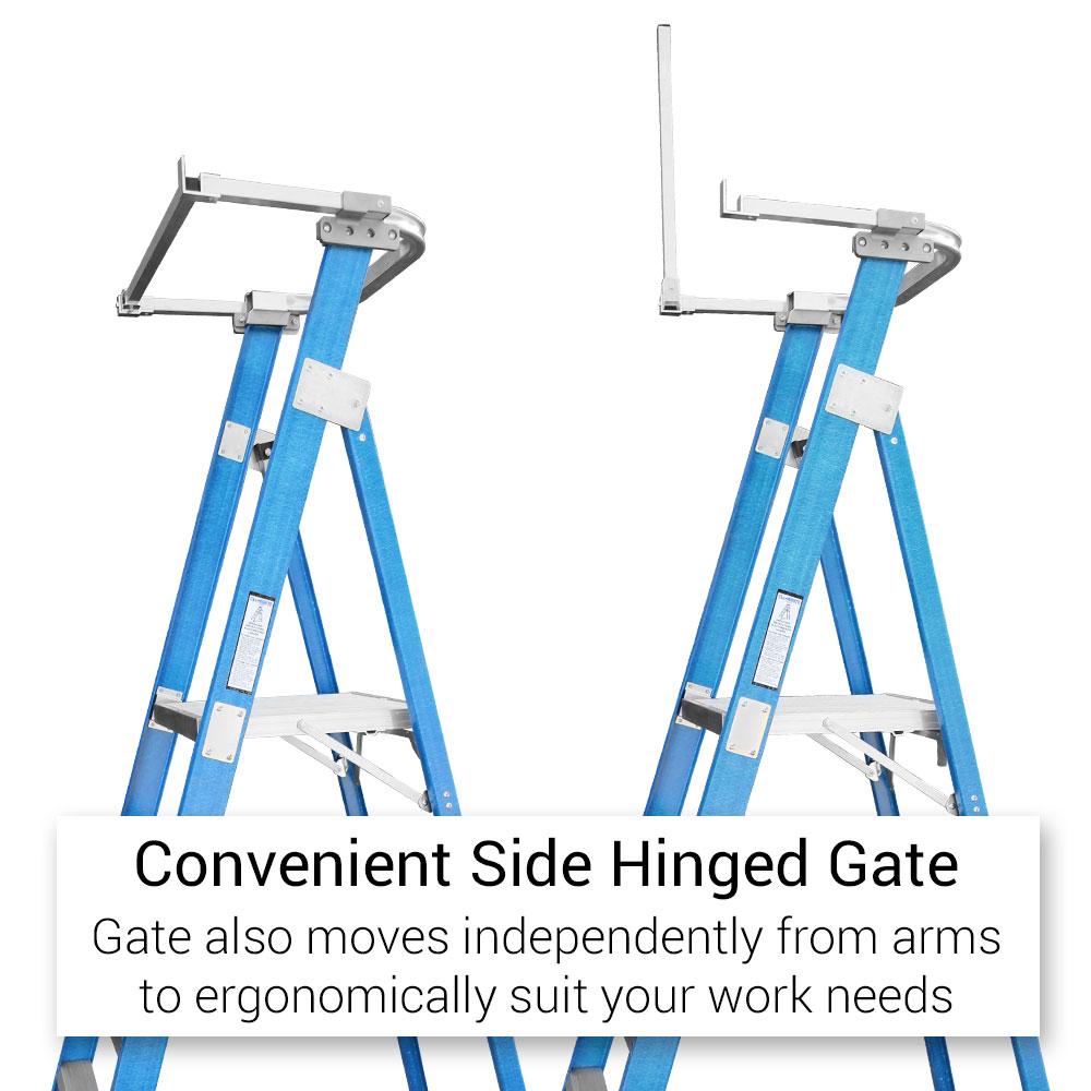 Climbrite CLI7STEP-SG 7-Step 2M Fibreglass Platform Ladder on Wheels ...