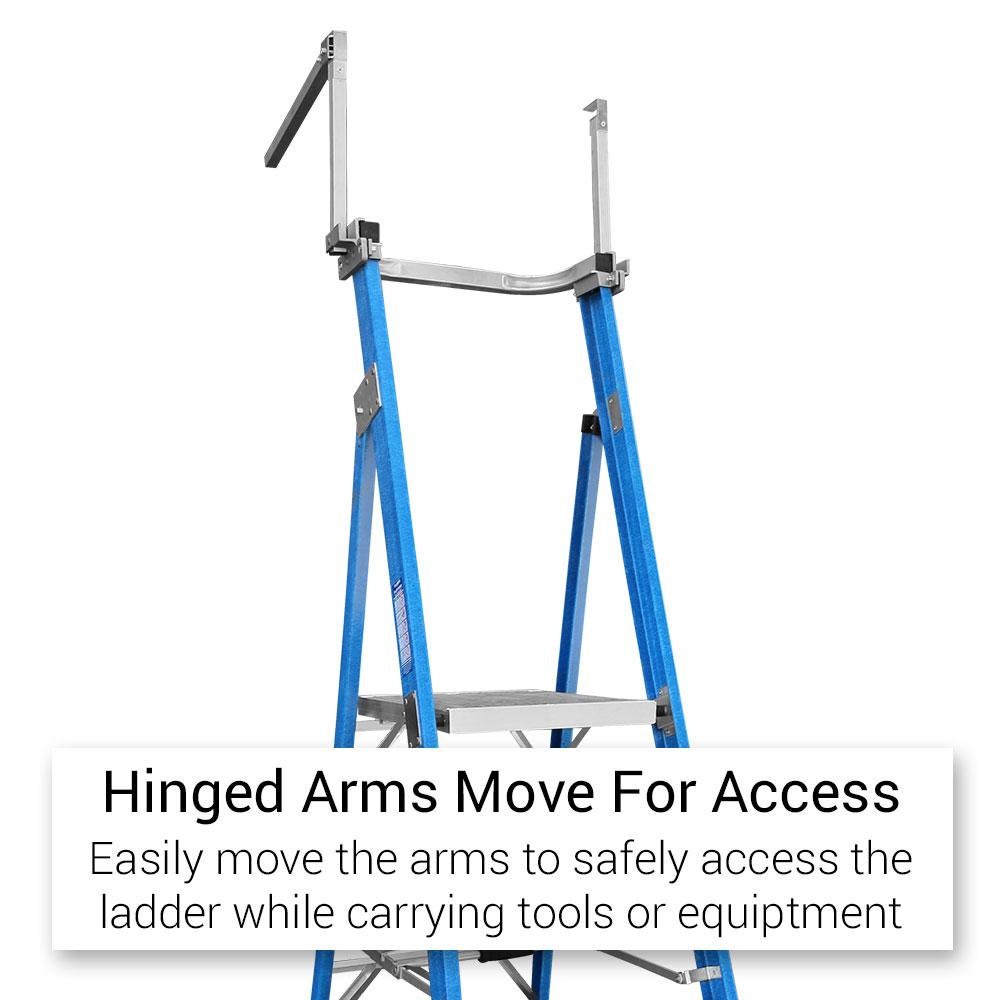 Climbrite CLI3STEP-SG 3-Step 0.9M Fibreglass Platform Ladder on Wheels ...