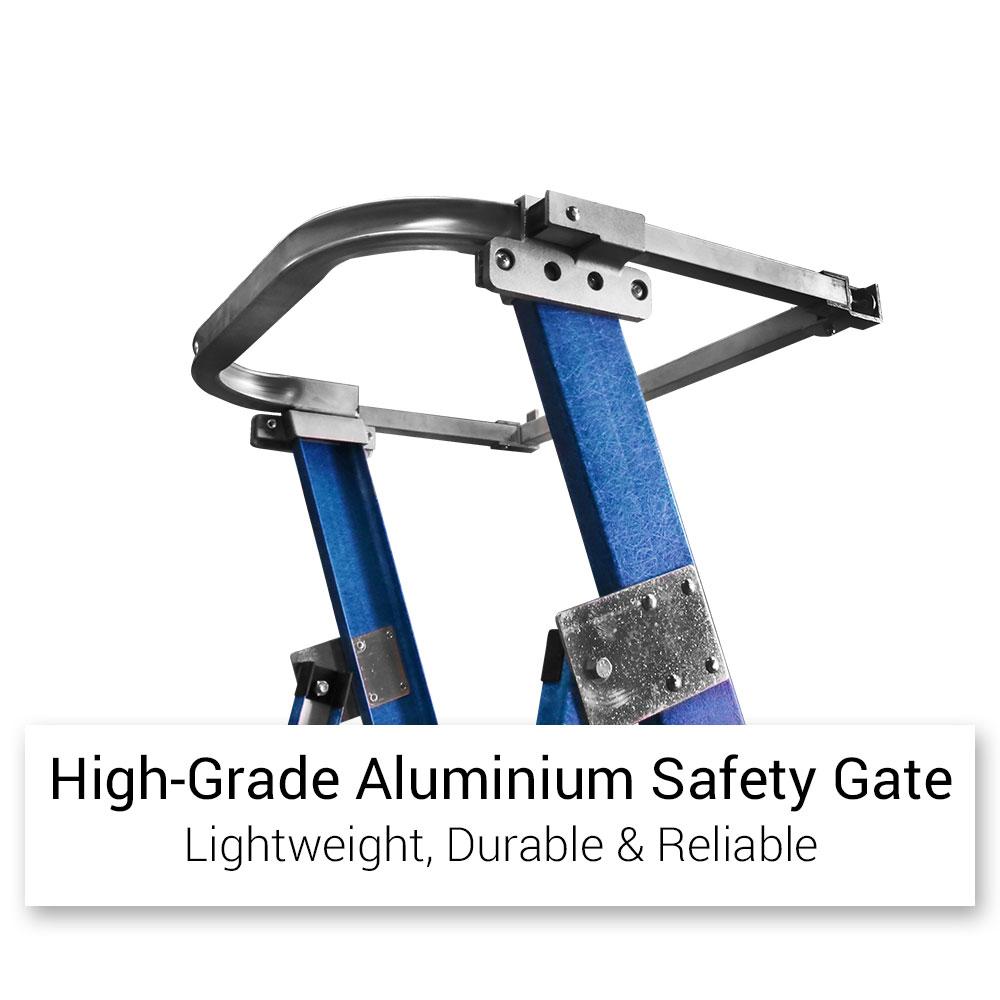 Climbrite CLI6STEP-SG 6-Step 1.8M Fibreglass Platform Ladder on Wheels ...