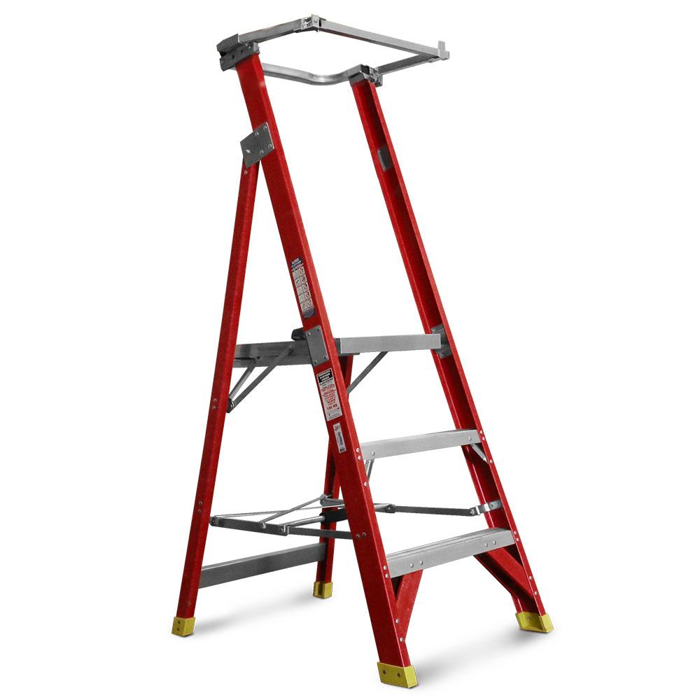 Climbrite CLIECO3STEP-SG 3-Step 0.9M Fibreglass Platform Ladder With ...