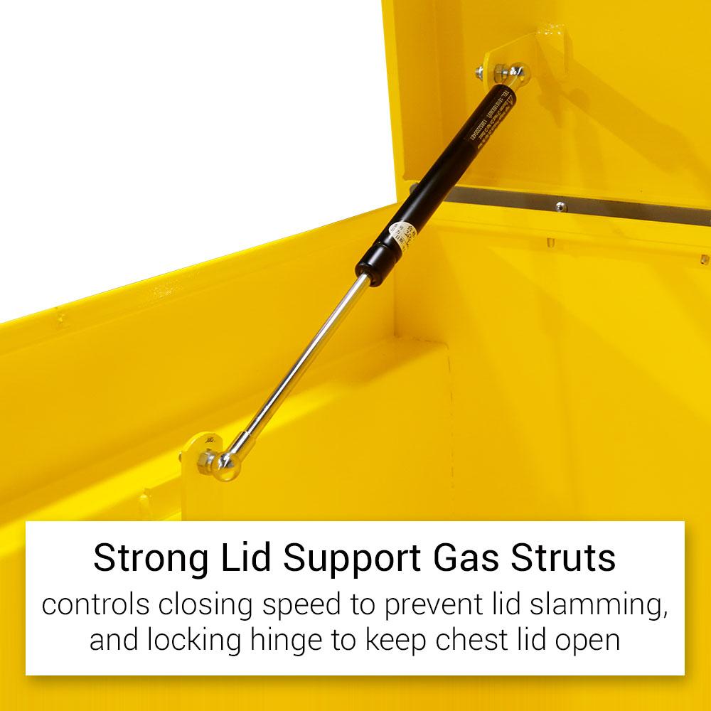 Daytona BT1200 1220 x 765 x 1170mm Yellow Steel Jobsite Tool Box Sitebox