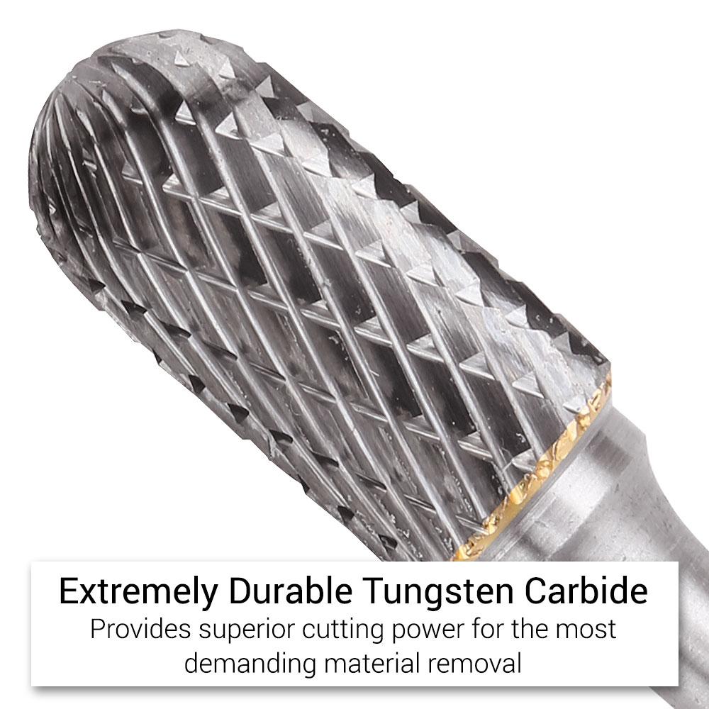 Xtorque XC12725 12.7mm x 25mm 1/4" Shank Tungsten Carbide Cylindrical ...