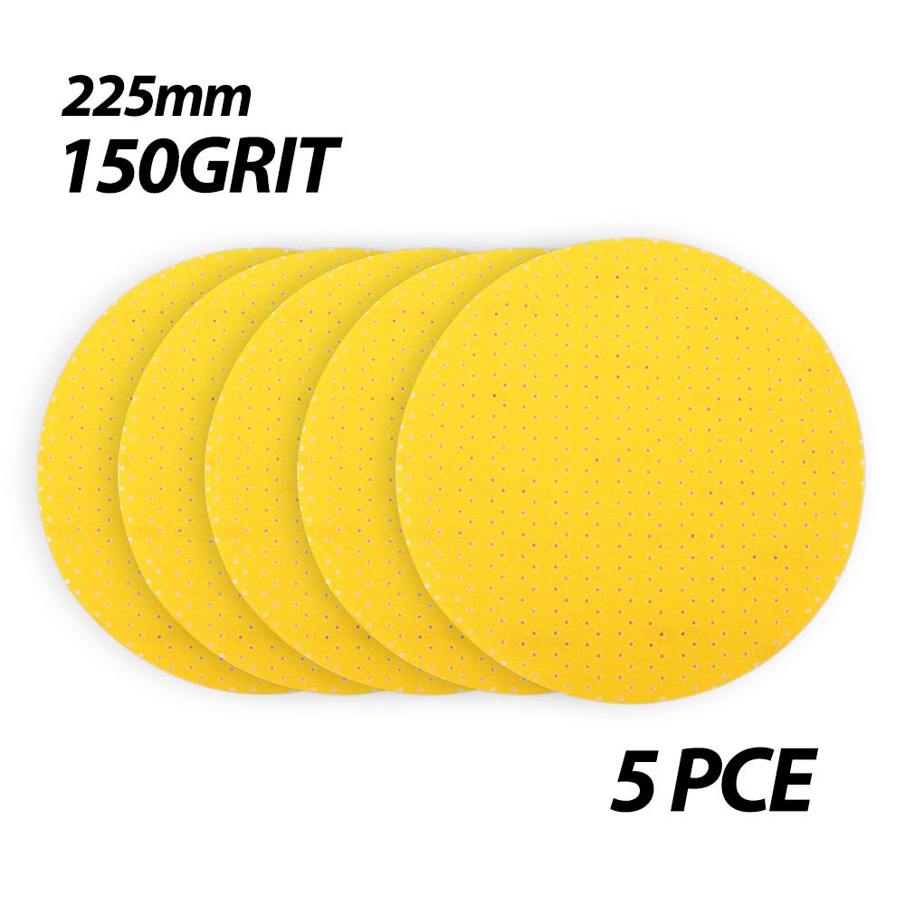 Bayer SP150 150 Grit 225mm (8.8") 5pce Multi-Hole Velcro Sanding Paper