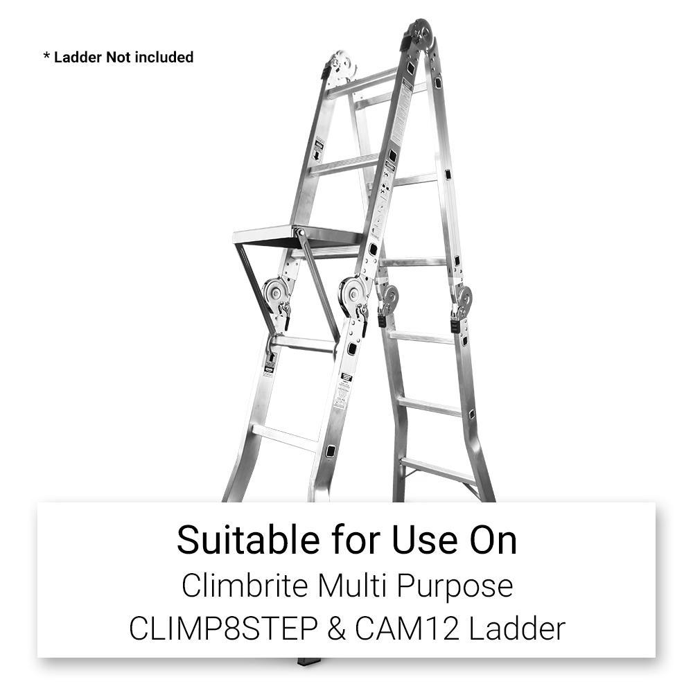Climbrite CTRAY Aluminium Project Tray to suit Multi-Purpose Ladders