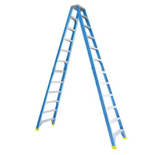 Climbrite CLI7STEP 7-Step 2M Fibreglass Platform Ladder on Wheels